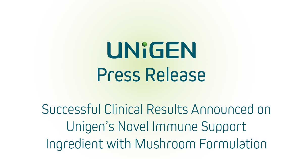 Successful Clinical Results Announced on Unigen’s Novel Immune Support ...